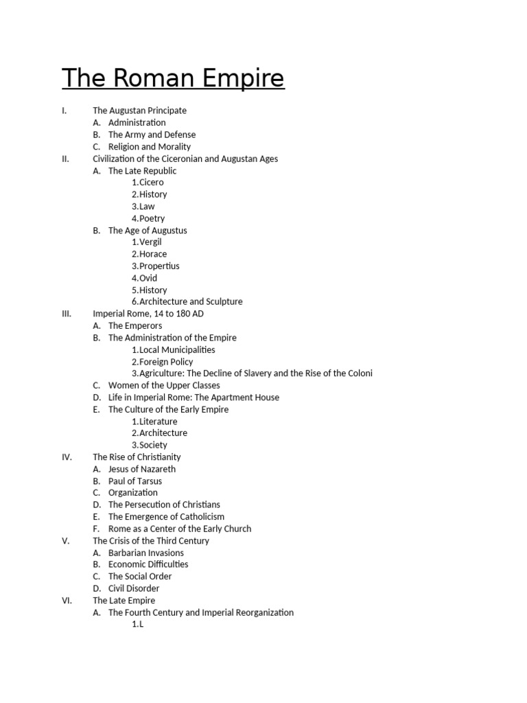 Overview of the Roman Empire's Evolution | PDF