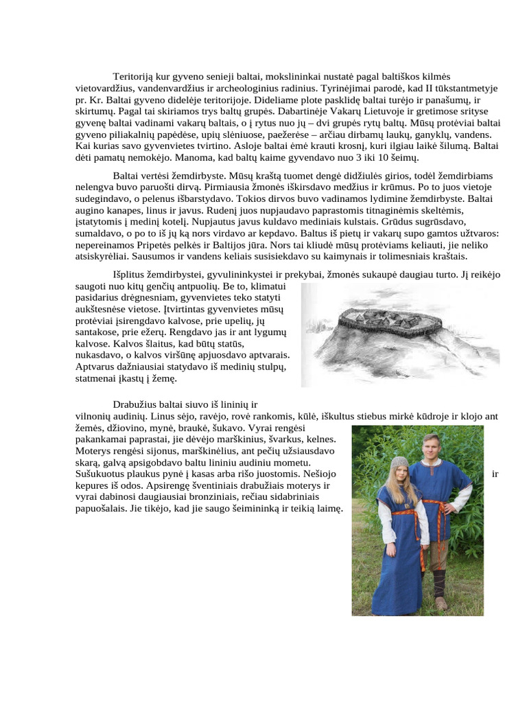 Teritoriją Kur Gyveno Senieji Baltai | PDF