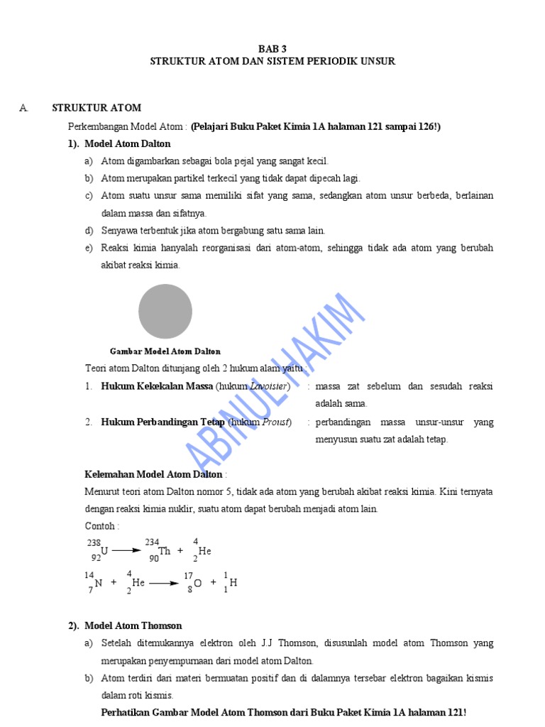 Struktur Atom | PDF | Metode & Bahan Ajar