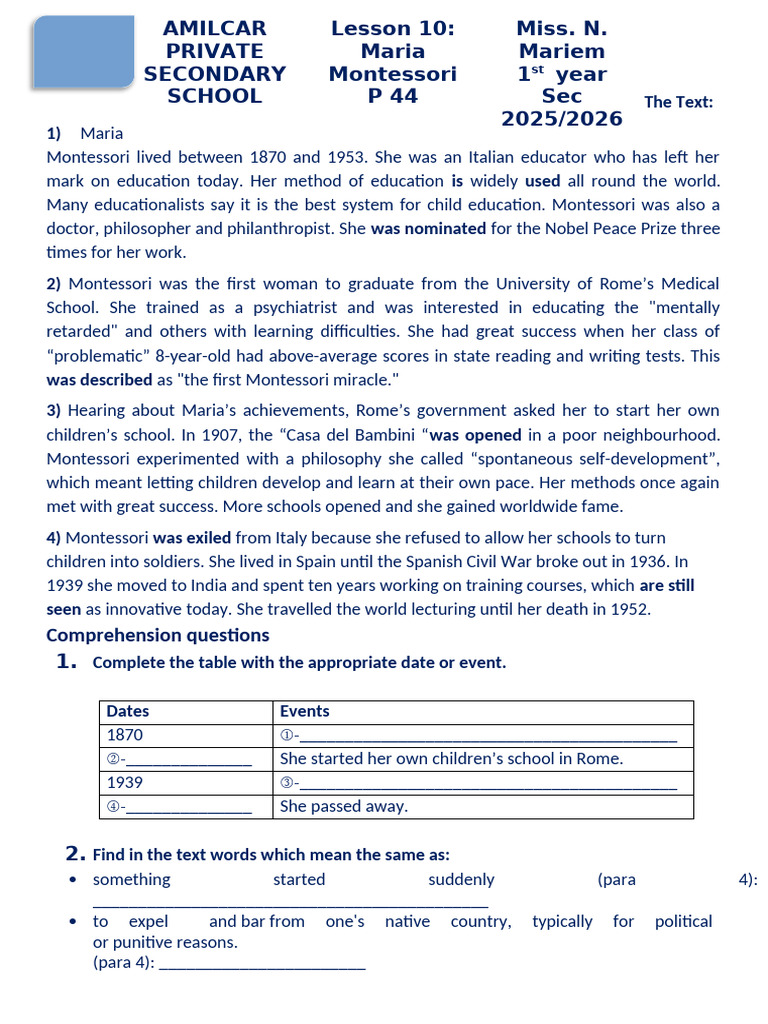 L10 Reading & Passive Voice Practice Pupils | PDF
