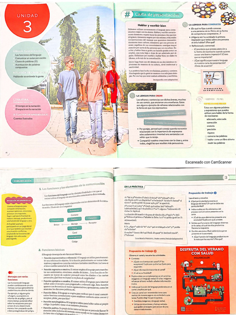 Tema 3. Lengua.2 Eso. Santillana CM | PDF