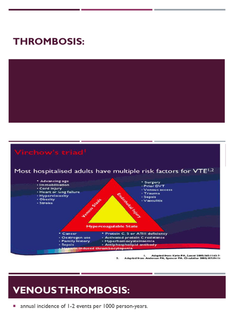 Thrombosis | PDF | Thrombosis | Hematology