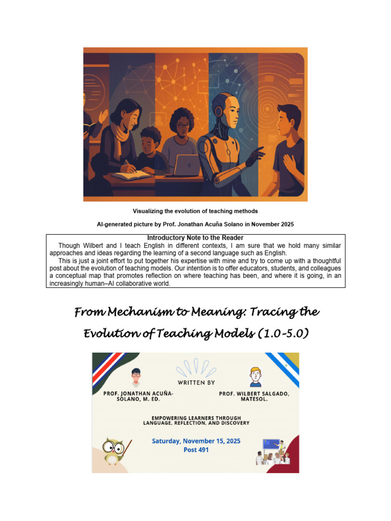 Tracing The Evolution of Teaching Models (1.0-5.0) | PDF ...