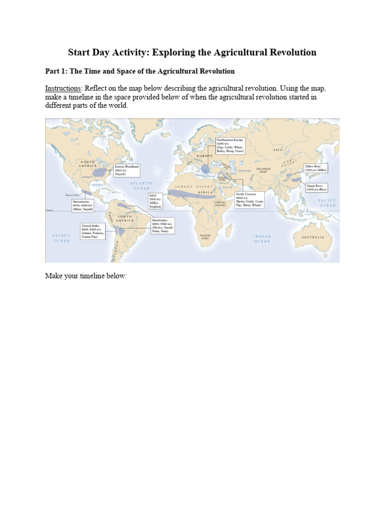 Activity Exploring The Agricultural Revolution | PDF | Agriculture ...