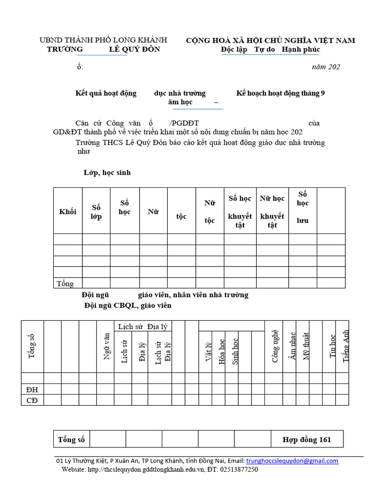 THCS L Qu N B o C o TH NG 8 2022 2023 Signed | PDF