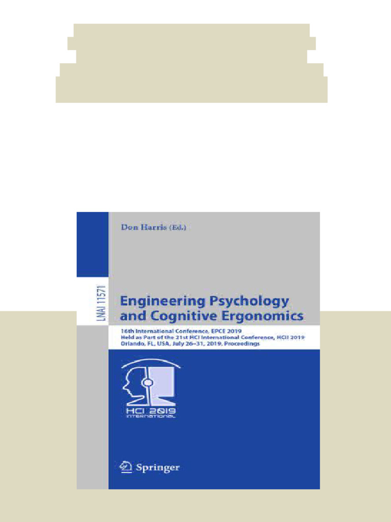 (Ebook) Engineering Psychology and Cognitive Ergonomics: 16th International Conference, EPCE ...