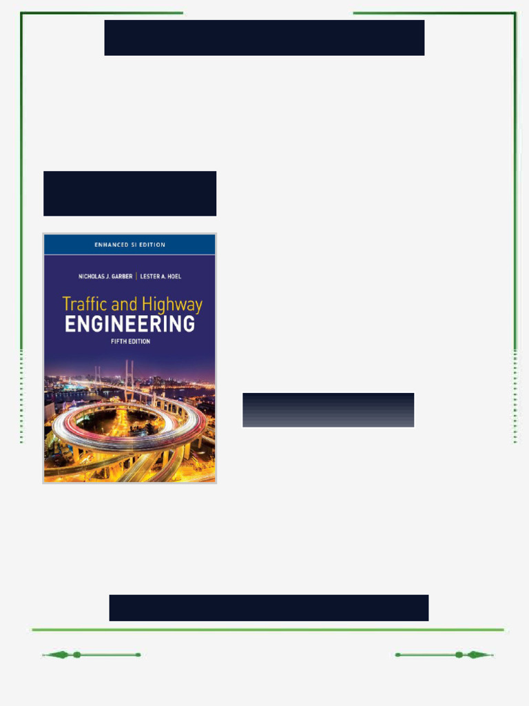 Traffic and Highway Engineering, 5th Edition Garber Nicholas J ...
