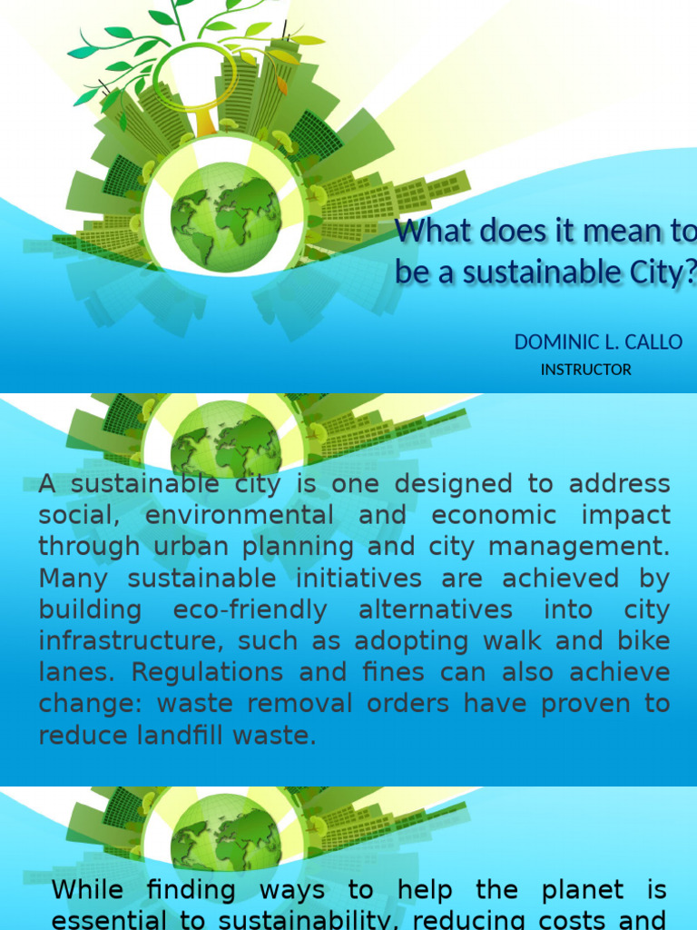 Key Features of Sustainable Cities | PDF | Sustainable City ...