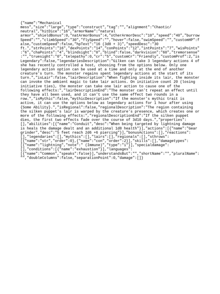 Mechanical Mess - Monster | PDF