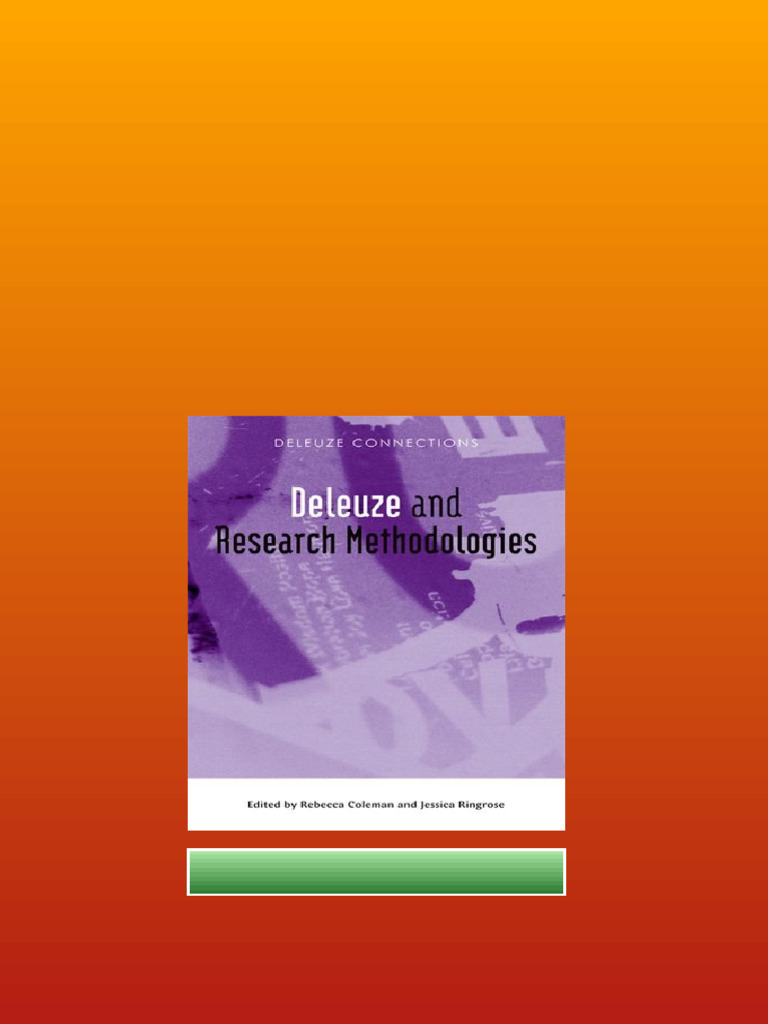 Deleuze And Research Methodologies Rebecca Coleman Jessica Ringrose ...