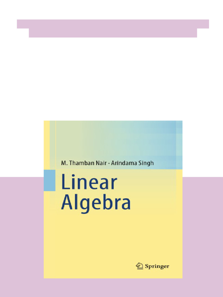(Ebook) Linear Algebra by M. Thamban Nair, Arindama Singh ISBN ...