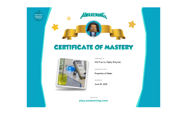 Certificate of Mastery | PDF