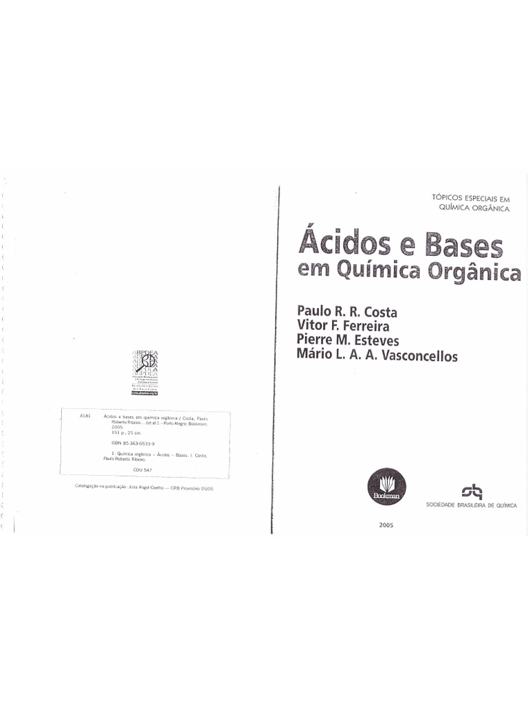 Ácidos e Bases Em Química Orgânica - Paulo R.R Costa | PDF