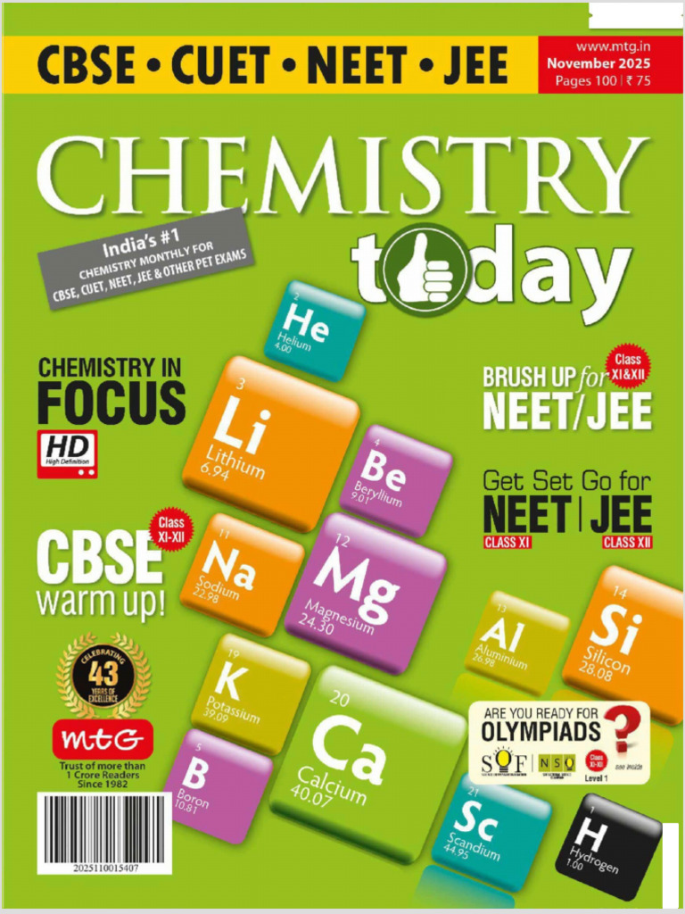 Chemistry Today NoV 25 | PDF