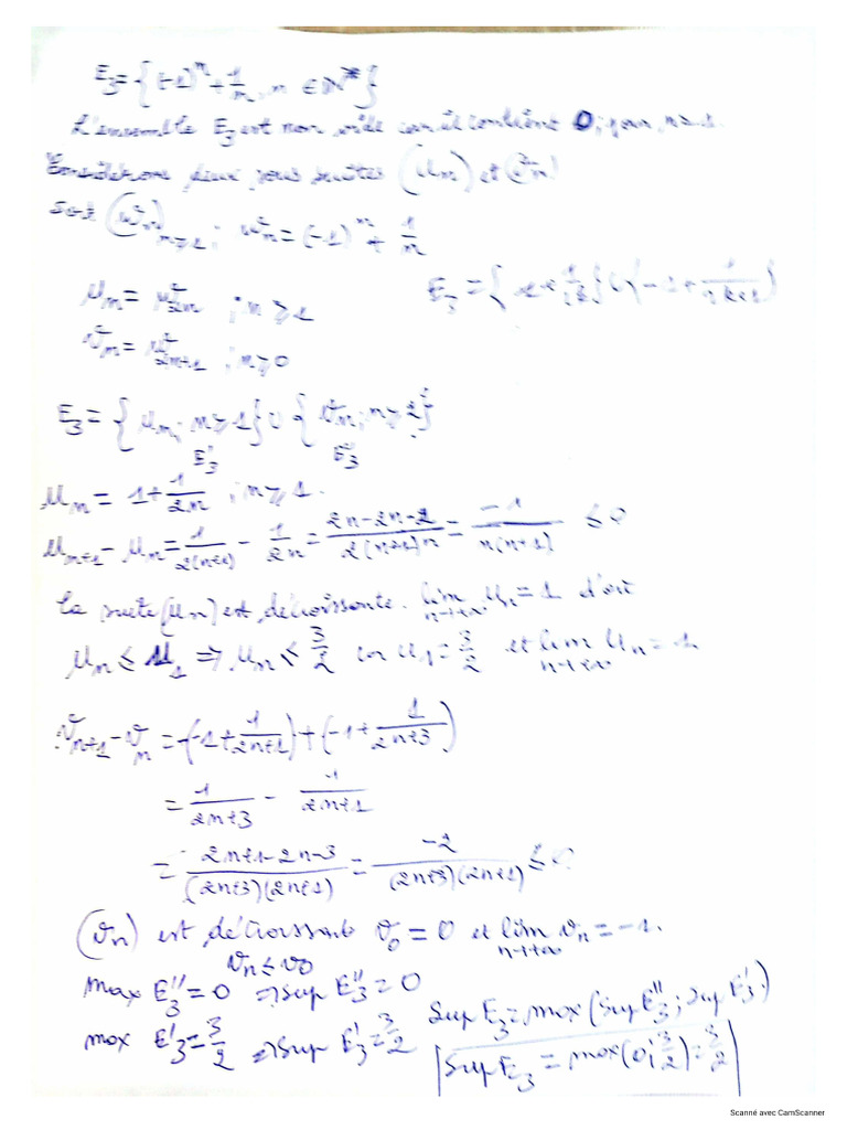 Correction TD Analyse | PDF