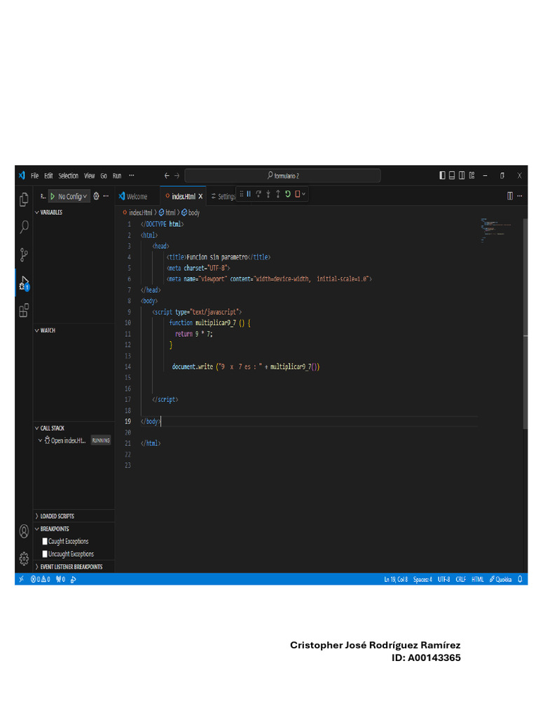 Unidad 3. Actividad 3. Funciones en Java Scripts | PDF