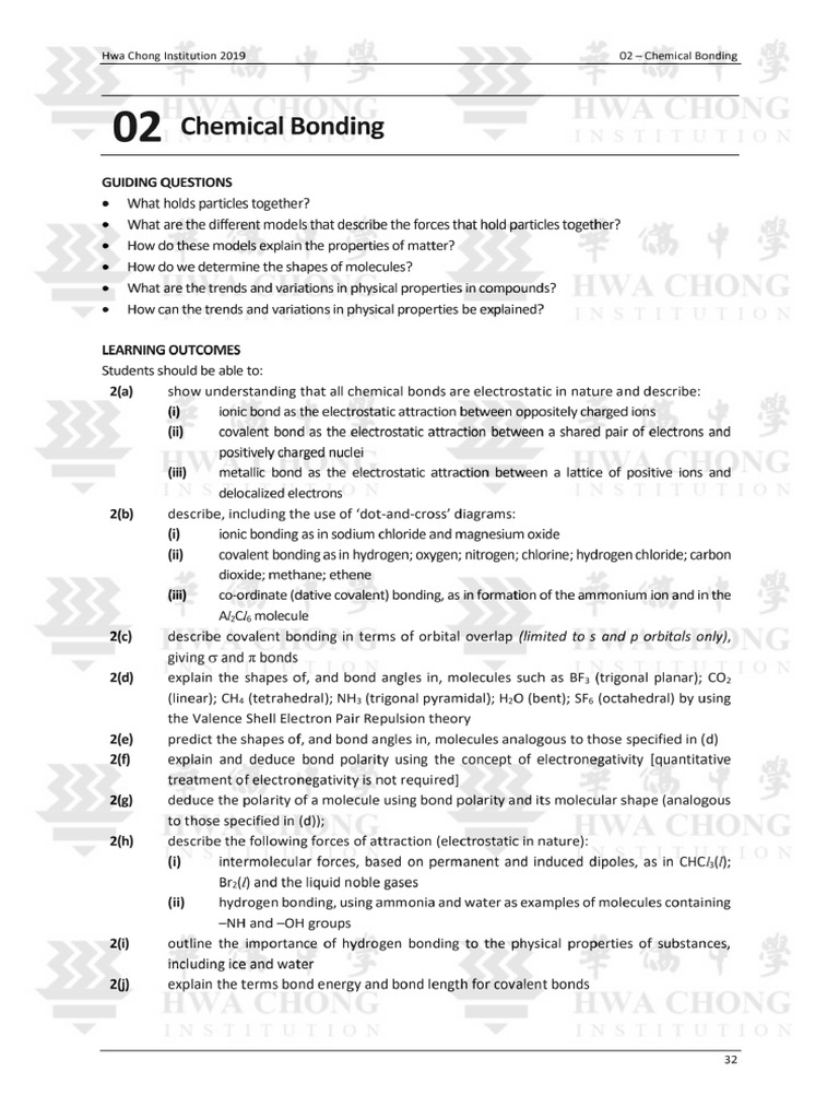 HCI Chemical Bonding | PDF