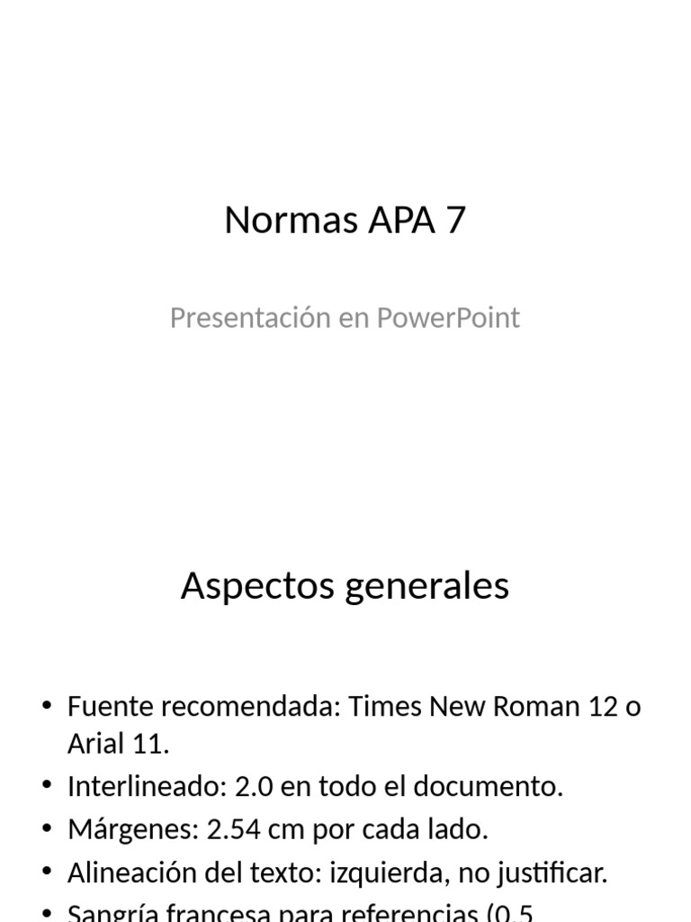 Normas APA 7 PowerPoint | PDF