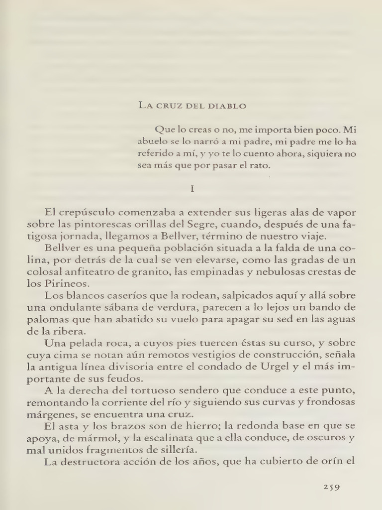 "La Cruz del diablo" cuento de Bécquer . | PDF