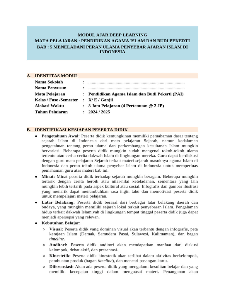 Modul Ajar Pai Bab 5 | PDF