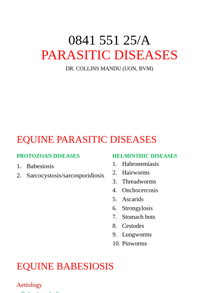 4. Equine diseases | PDF | Medical Specialties