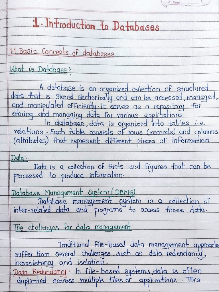 Dbms Notes | PDF