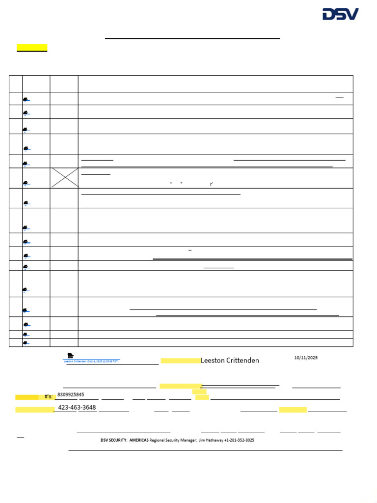 High Risk Shipment Driver Checklist | PDF | Semi Trailer Truck | Cargo