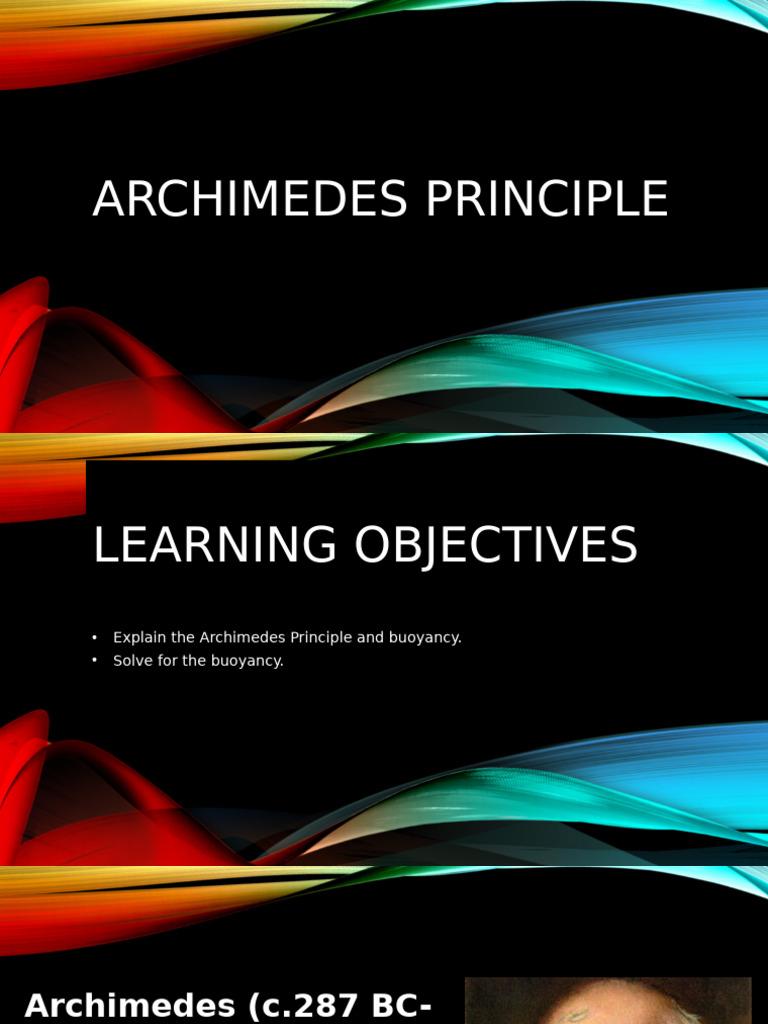 Understanding Archimedes' Principle and Buoyancy | PDF | Buoyancy | Density
