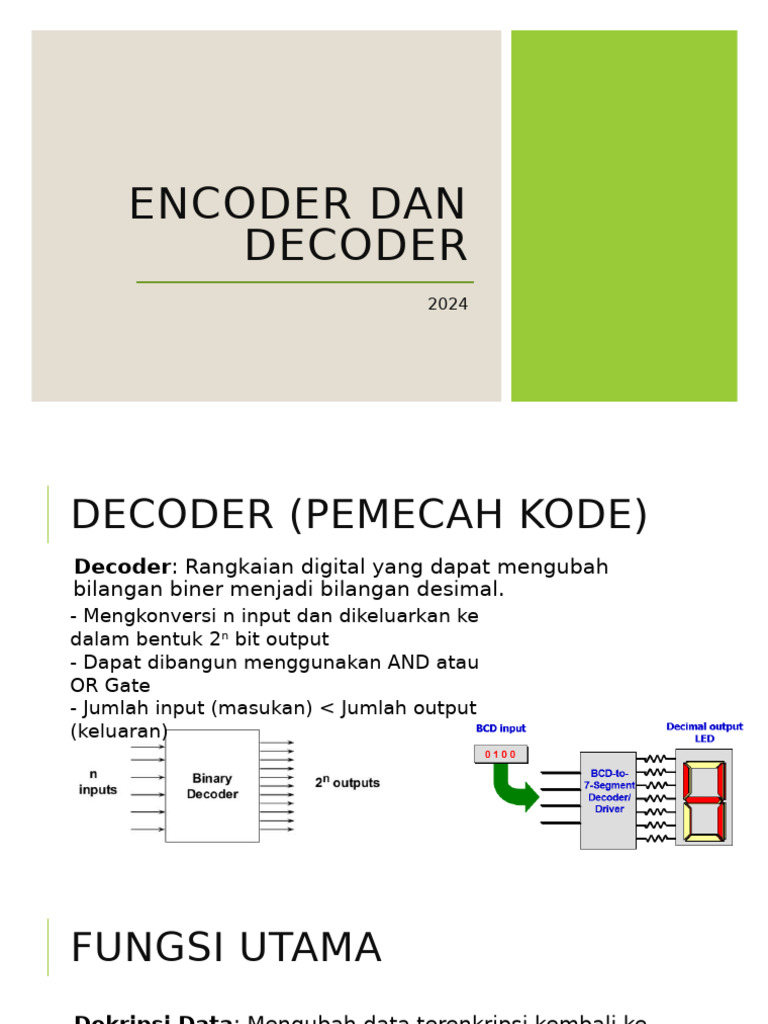 10. Encoder Dan Decoder | PDF