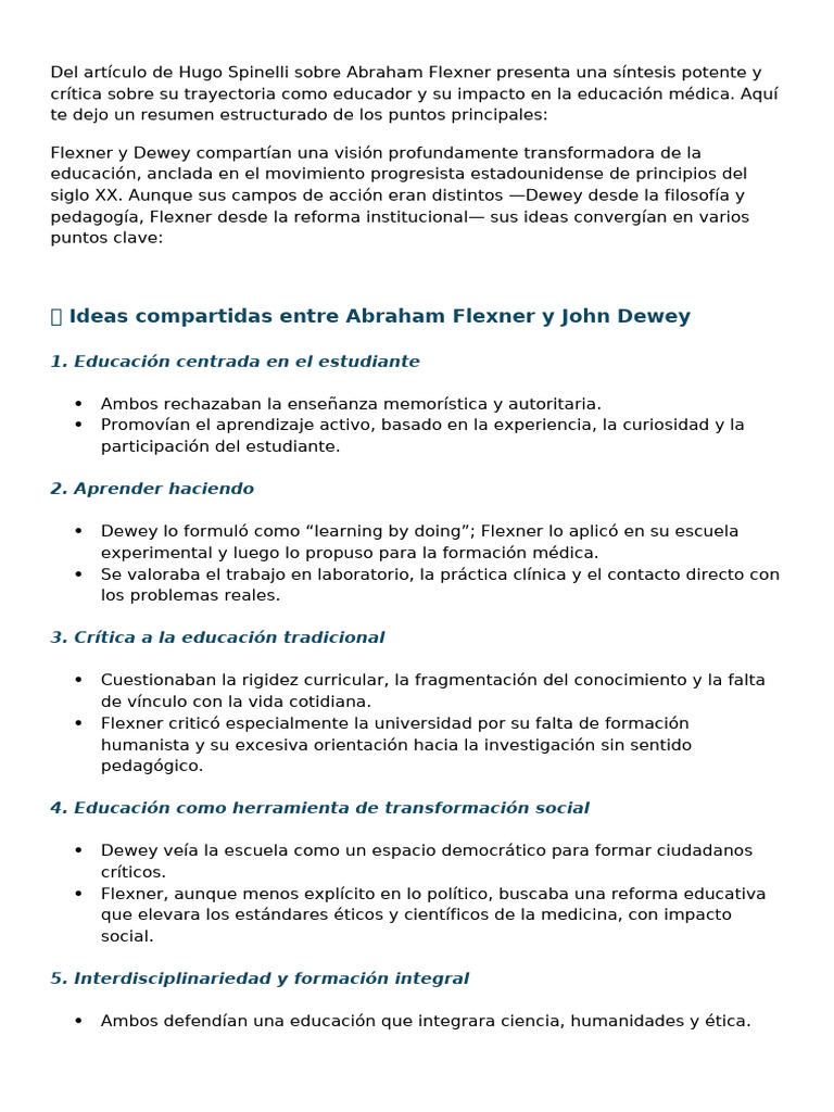 Abraham Flexner: Reformador Educativo y Médico | PDF