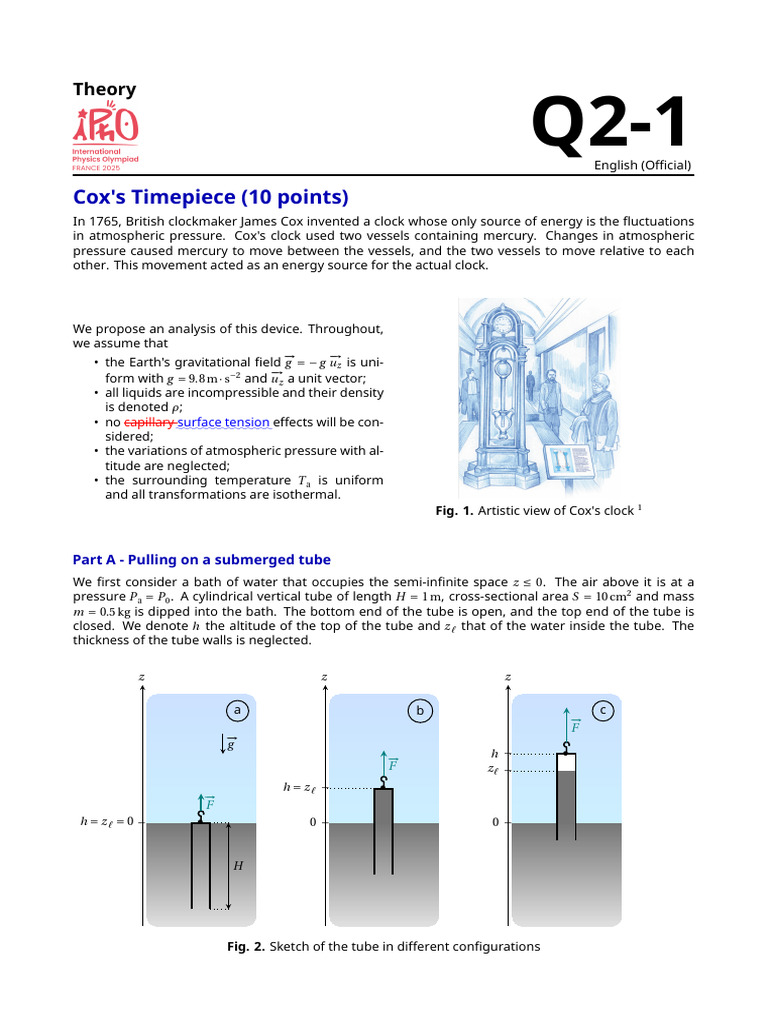 IPhO_2025_S2 | PDF | Pressure | Force
