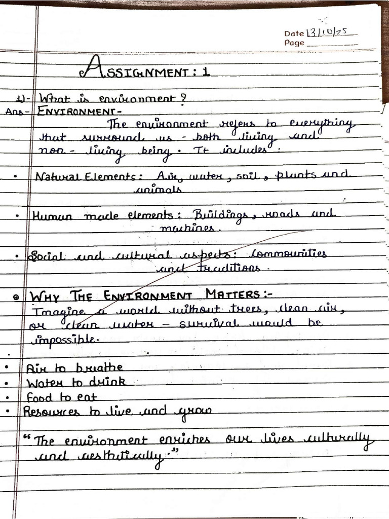 Evs Unit-1 Assignment Compressed | PDF