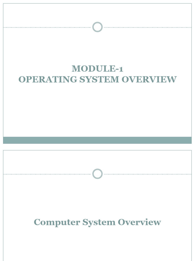 Module 1 | PDF | Booting | Operating System
