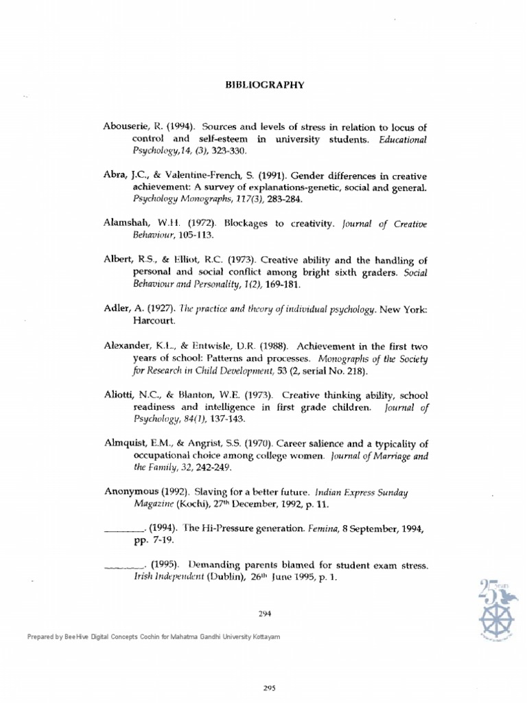 18 Bibliography | PDF | Creativity | Self Esteem