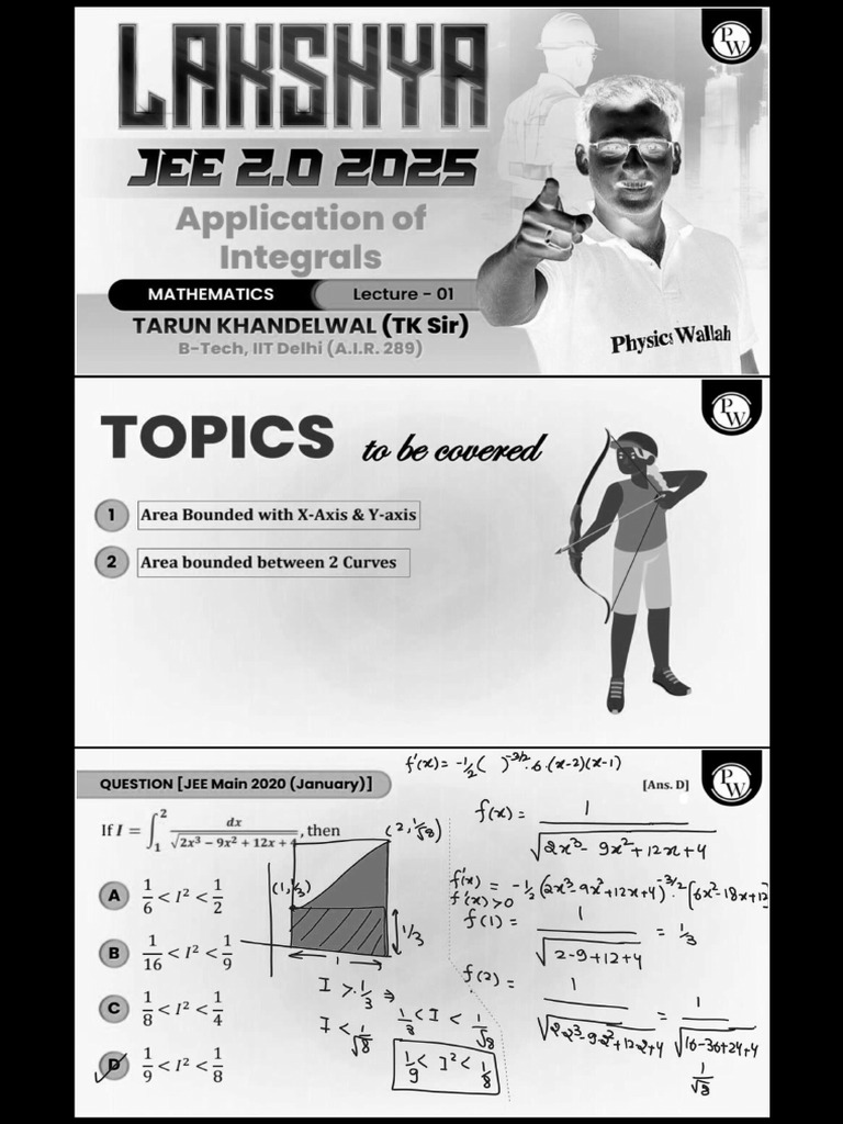 Application of Integrals 01 Class Notes Lakshya JEE 2-0-2025 (3 Files ...