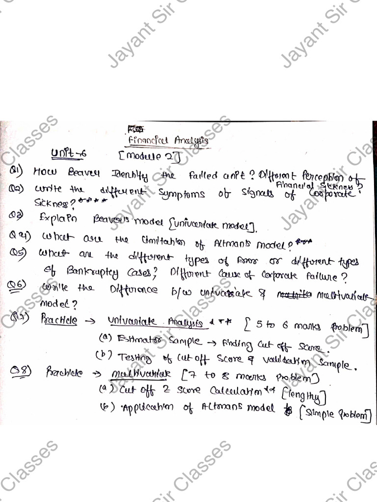 FA (Module 2) Imp | PDF