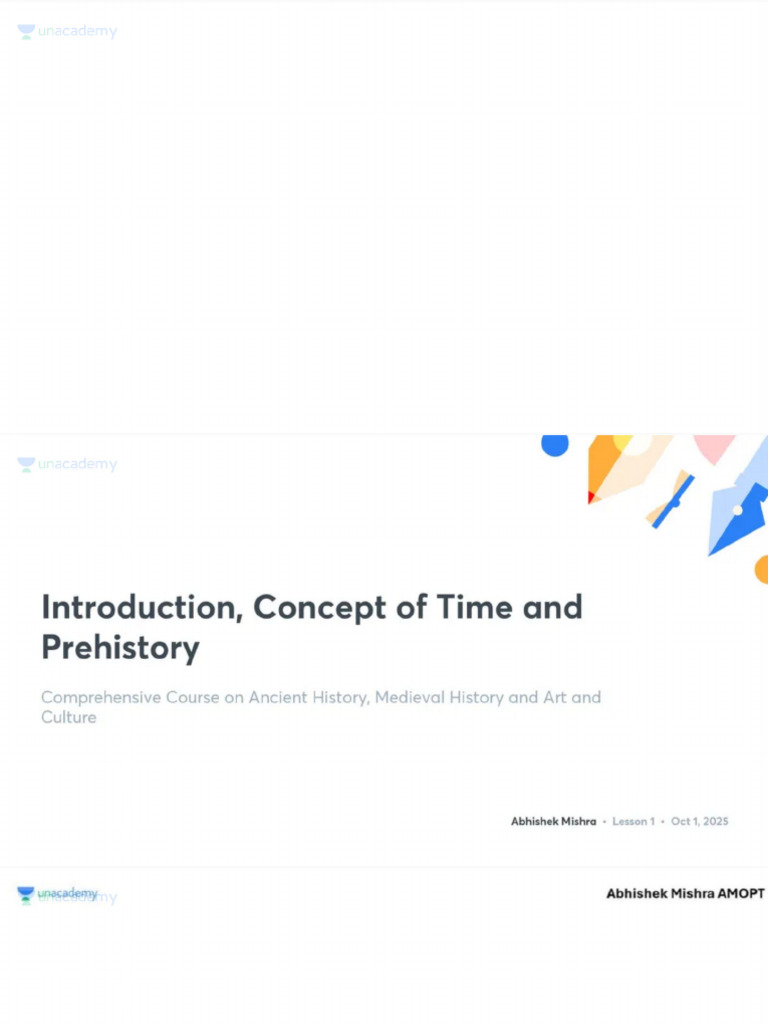 Introduction Concept of Time and Prehistory With Anno | PDF