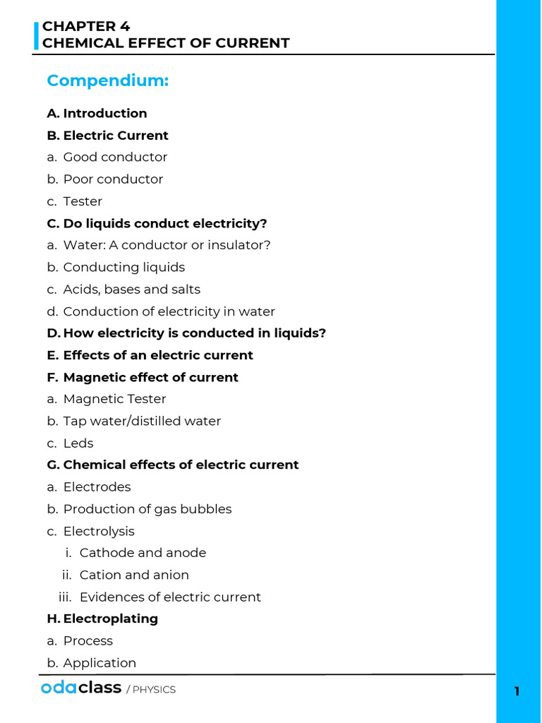 (E-Module) Phy - Ch4 - Chemical Effect of Current | PDF | Anode | Electric Current