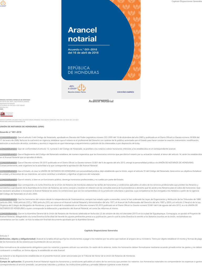 Arancel Notarial | PDF | Condominio | Ley común