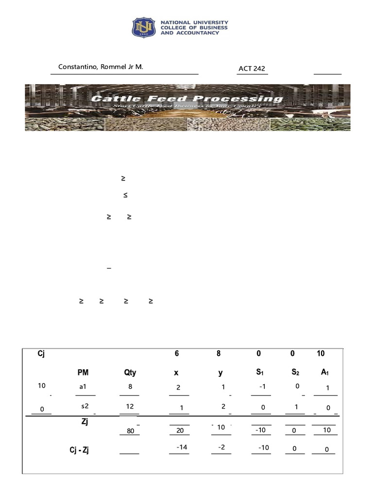 Simplex Minimization Assignment | PDF
