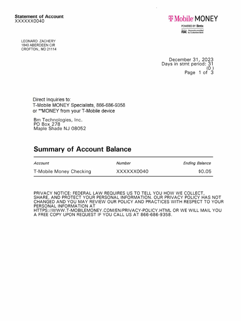 Account Statement 10012024010701 | PDF