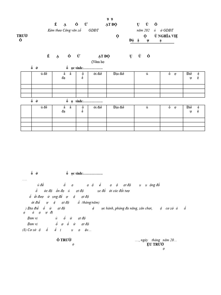 2 Phu Luc 2 Khung Ke Hoach to Chuc Hoat Dong Giao Duc 71020219 | PDF