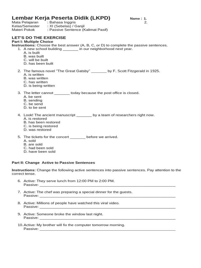 KEY LKPD | PDF | Semantics | Language Mechanics