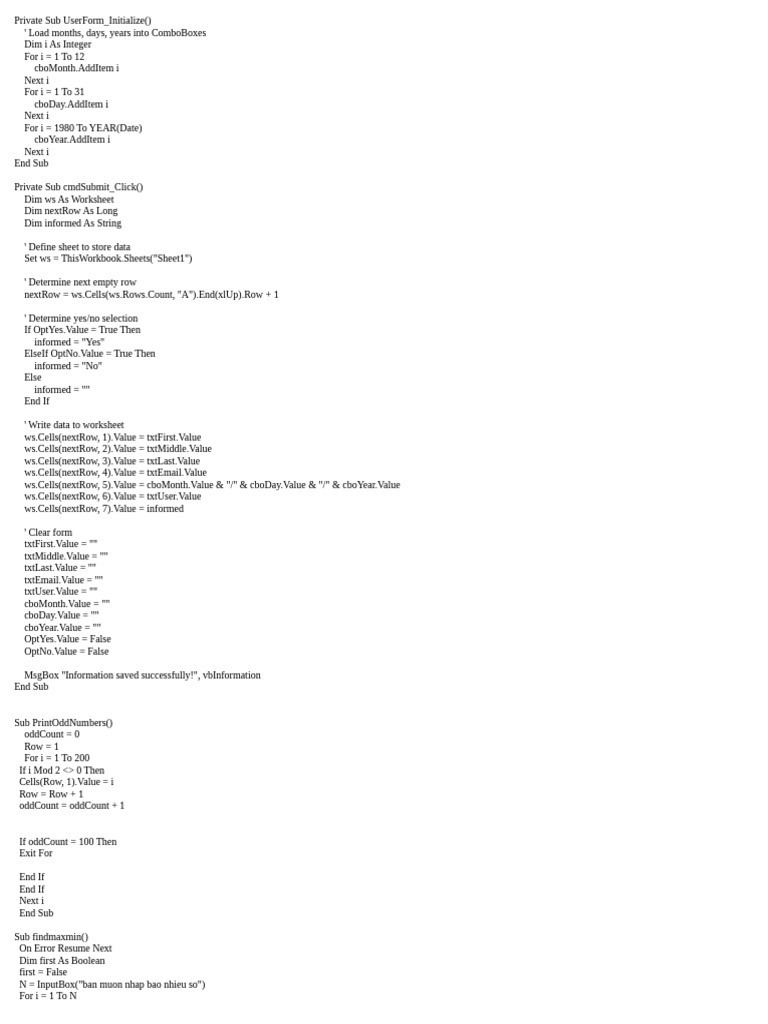 Private Sub UserForm | PDF