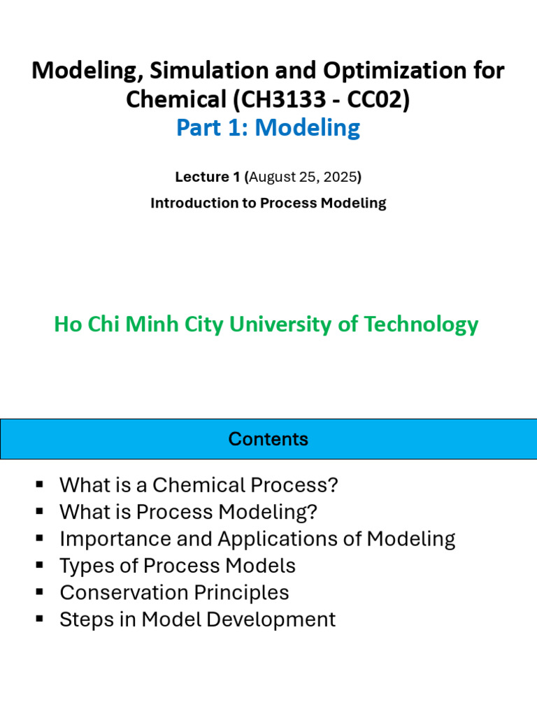 Introduction to Chemical Process Modeling | PDF | Chemical Reactions ...