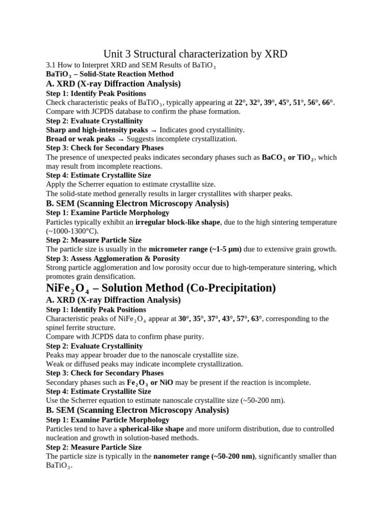 Unit 3 XRD cô Mai | PDF | X Ray Crystallography | Crystallite
