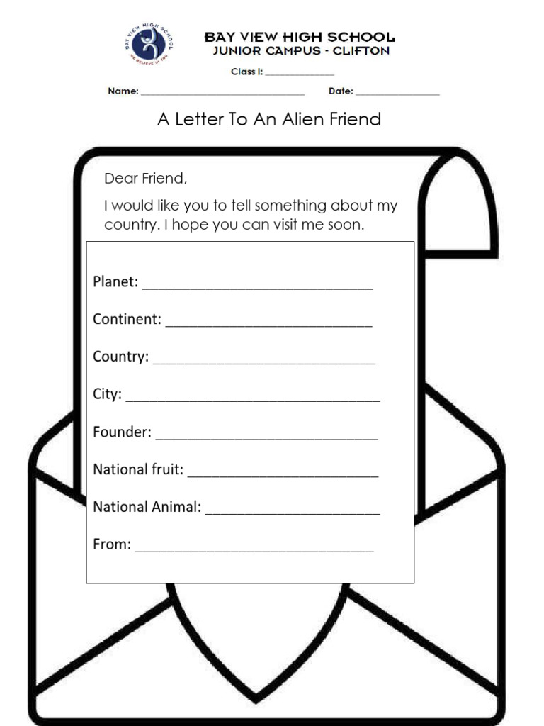Letter To An Alien Friend 1 | PDF
