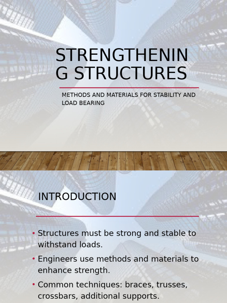 Strengthening Structures for Stability | PDF