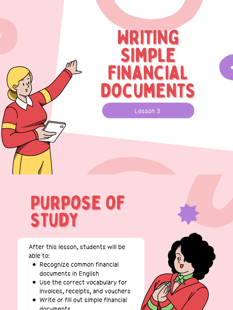 Writing Simple Financial Documents PDF | PDF