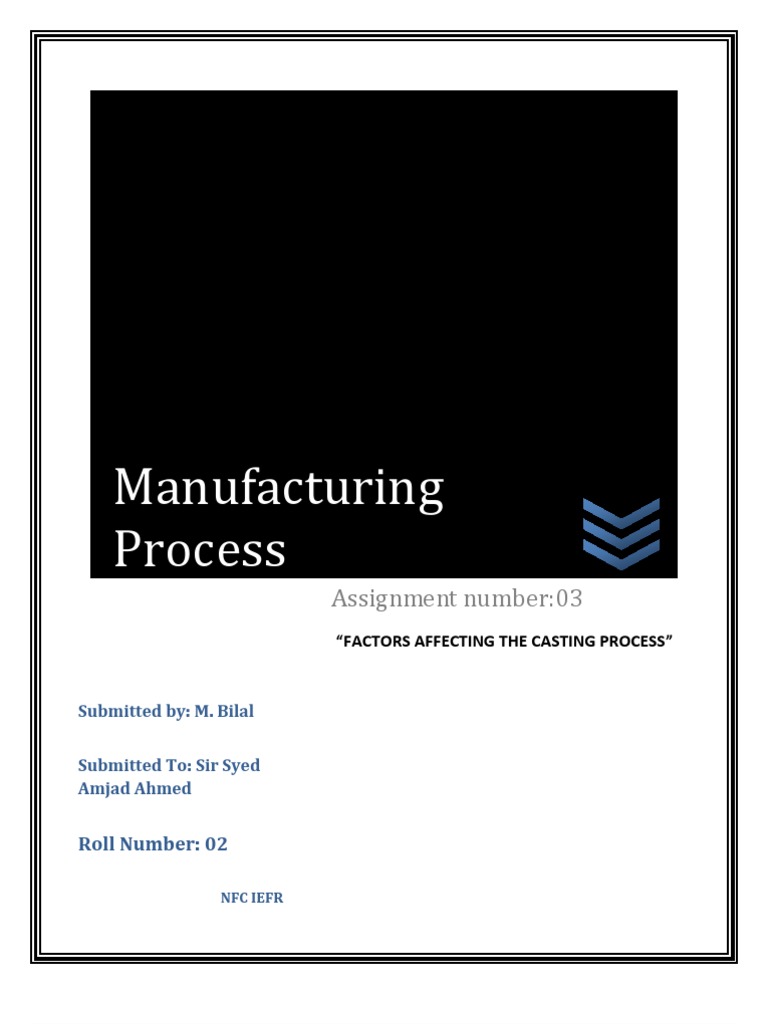 Factors Affecting Casting | PDF | Casting (Metalworking) | Industrial ...